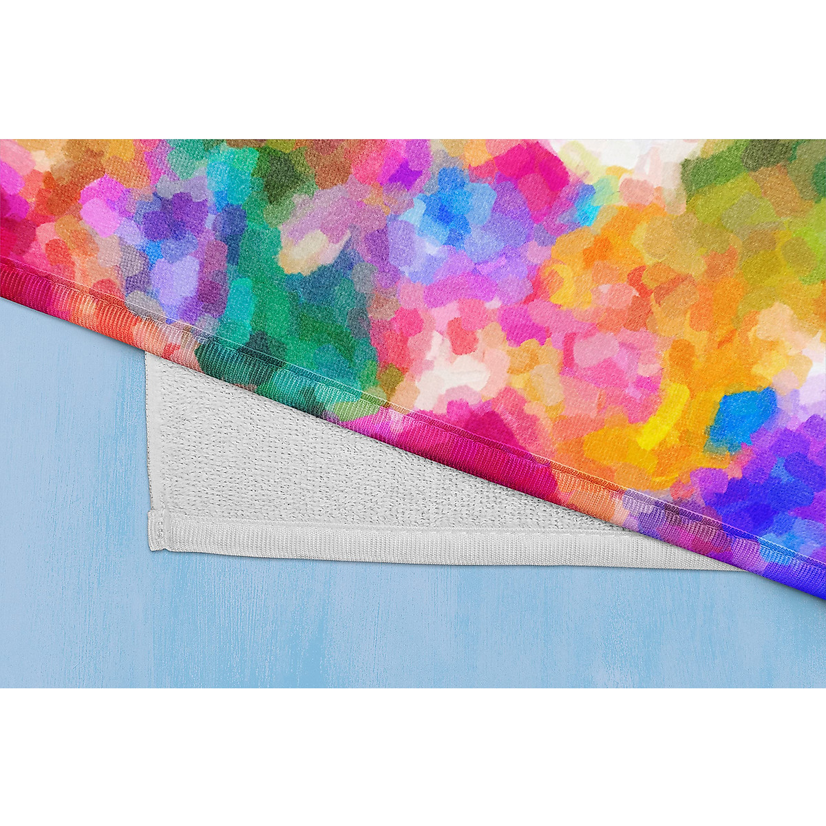 Abstract Spring Flower Hand Towel - Kitchen Towel - Bathroom Hand Towel - Dish Towel - Cotton Terry Cloth - 15"x25"
