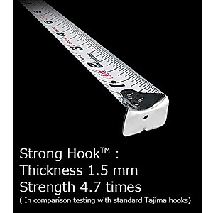 Tajima SS-25BW 25 ft. x 1 in. Standard Steel Sigma Stop Tape Measure