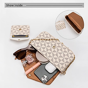 Lacel Urwebin Small Crossbody Bags for Women Stylish Designer Purses White Messenger Bags Coin Purse including 2 Size Bag