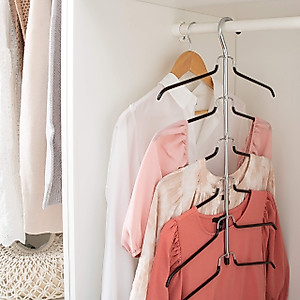 Organize It All 6 Tier Blouse Tree Hanger, Chrome