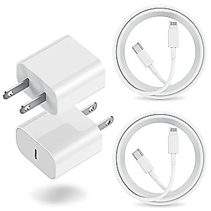 Apple Fast Charger with USB C to Lightning Cable 6ft (2pack), iPhone 12 13 14 Fast Charger 6ft,Type C Fast Charging Block with Cord for for iPhone 11 pro max/11 pro/11/XS Max/XS/XR/X,iPad Mini