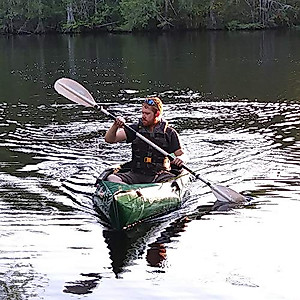 Tucktec Advanced 10 Foot Foldable Kayak Folding Canoe, Portable Lightweight, Boat Fits in Your Car No Roof Rack Needed, Stronger Than Inflatable, for Kids or Adult (Blue 2022)