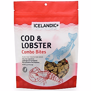 Icelandic+ Cod & Lobster Combo Bites Dog Treat 3.0-oz Bag