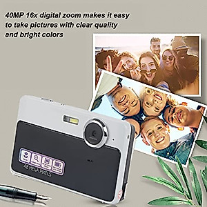 40MP Digital Camera 2.4 Inch Screen Mini Video Camera with 16x HD Digital Zoom 32GB Digital Cameras for Photography (Black)