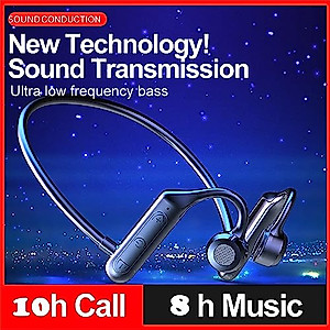 Wuztai Neckband Earphone Wireless Bluetooth Headset Conduction Headphones Bluetooth 5.3 Wireless Earbuds Sport