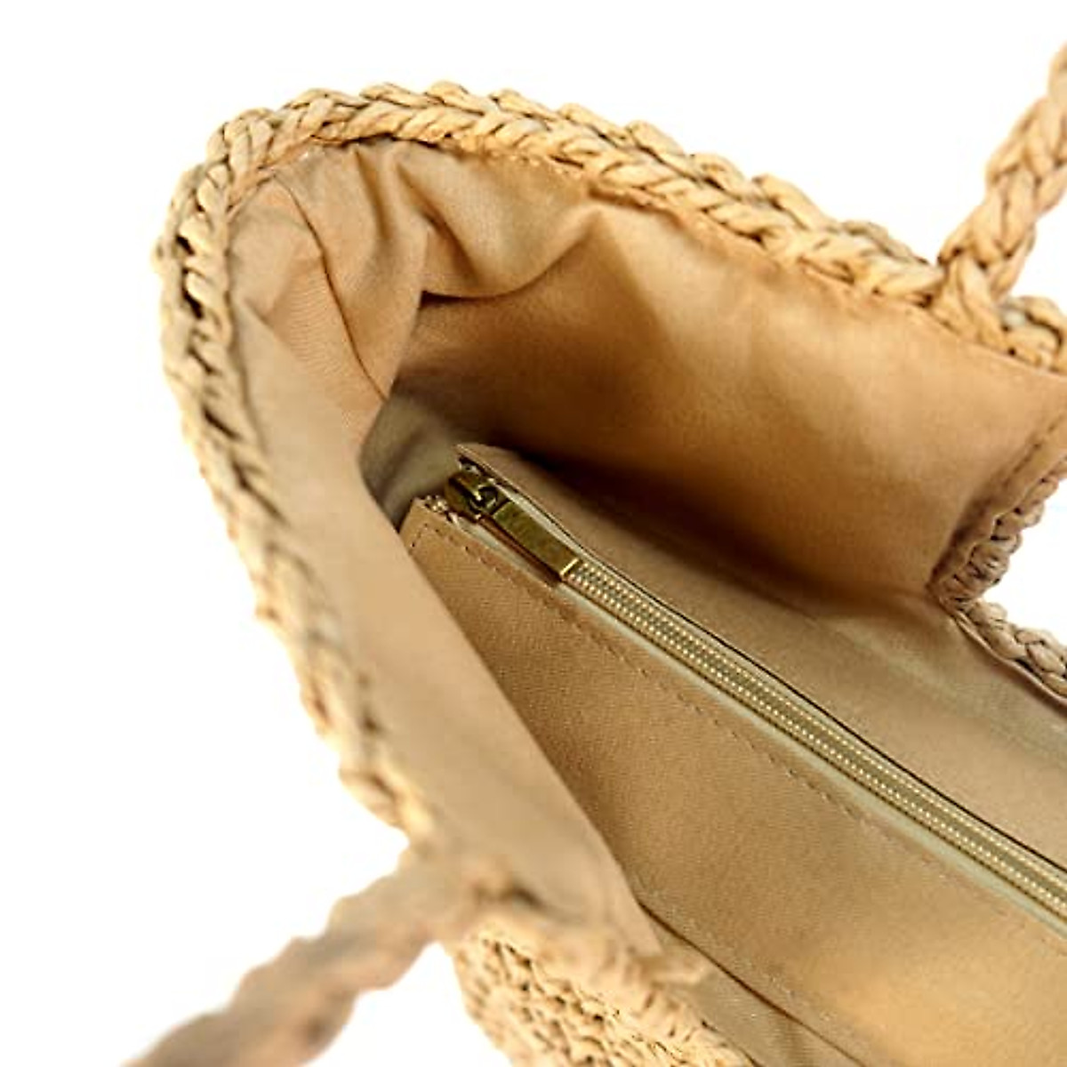 Handwoven Straw Vintage Purse Bag Bohemian Hollow Out Straw Beach Bag Casual Handbag Shoulder Bag Tote Rattan Vacation Bag