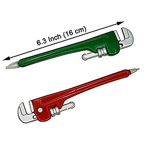 Maydahui 20PCS Hardware Hand Tool Pens Novelty Shape Black ink Ballpoint Pen Pipe Wrench Pincer Pliers Art Knife Spanner Hammer Screwdriver for School Skilled Worker