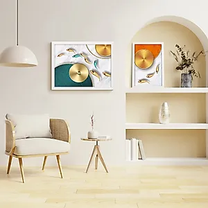 WEARTER 16x20 Poster Frames 2 Pack White 20 x 16 Picture Frame Solid Wood Frames 16 by 20 Photo Frames for Wall Mounted Frames Hanging Vertical and Horizontal