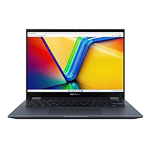 ASUS Vivobook S 14 Flip 2-in-1 14" FHD+ 16:10 Touchscreen (16GB RAM, 2TB SSD, AMD 6-Core Ryzen 5 5600H (Beats i7-1165G7), Active Pen) Business Laptop, Backlit, FP, FHD Webcam, Win 11 Home, Quiet Blue