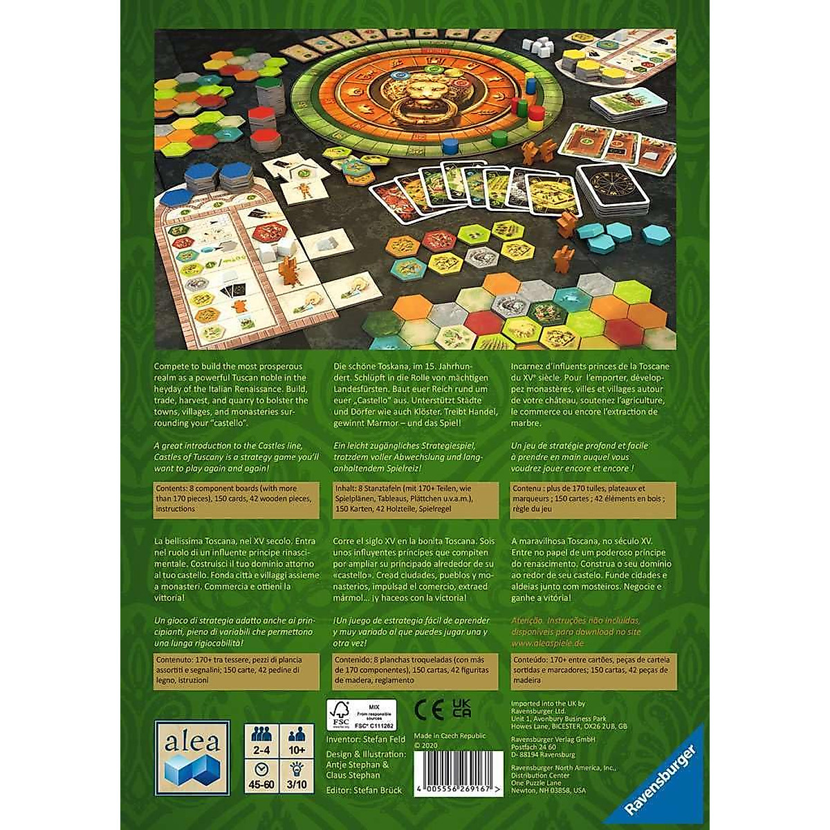 Ravensburger The Castles of Tuscany Strategy Game for Ages 12 & Up - A Fast, Strategic Game of Region Building During The Italian Renaissance