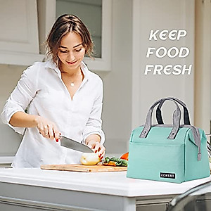 Large Insulated Lunch Bag for Women Men Leakproof Lunch Tote Bags Cooler Bag for Work Travel Adult Thermal Lunch Bags for Office -10L Lunchbox - Mint Green
