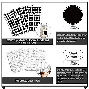 Glass Spice Jars, KAMOTA 36 PCS 4oz Empty Square Spice Bottles with Shaker Lids and Airtight Metal Caps - 662 Spice Labels Included.