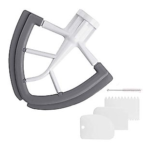 Flex Edge Beater for KitchenAid Mixer, 4.5-5 Quart Flat Beater Paddle with Scraper, 4.5-5 QT Tilt-Head Flex Attachment
