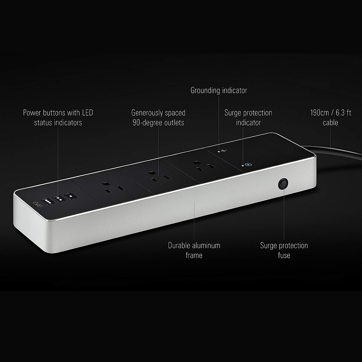 Eve Energy Strip - Apple HomeKit Smart Home Triple Outlet & Power Meter with Built-in Schedules & Switches