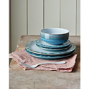 Denby 124048807 Azure Coast 2 Piece Cereal Bowl Set, Porcelain