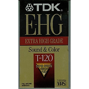 TDK E-HG Extra High Grade T-120 Video Cassette Tapes - Super Avilyn Technology PLUS