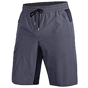 Cycorld-Mens-MTB-Shorts-Mountain-Bike-Shorts-Cycling-Biking-Shorts-Baggy(Grey, Small)