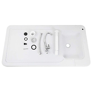 VINGLI Outdoor Folding Fish and Game Cleaning Table w/Sink| Portable & Durable, Standard Garden Connection, Upgraded Drainage Hose, Stainless Steel (Classic)…