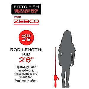 Zebco Kids Splash Floating Spincast Reel and Fishing Rod Combo, 29-Inch 1-Piece Fishing Pole, Size 20 Reel, Right-Hand Retrieve, Pre-Spooled with 6-Pound Cajun Line, Blue