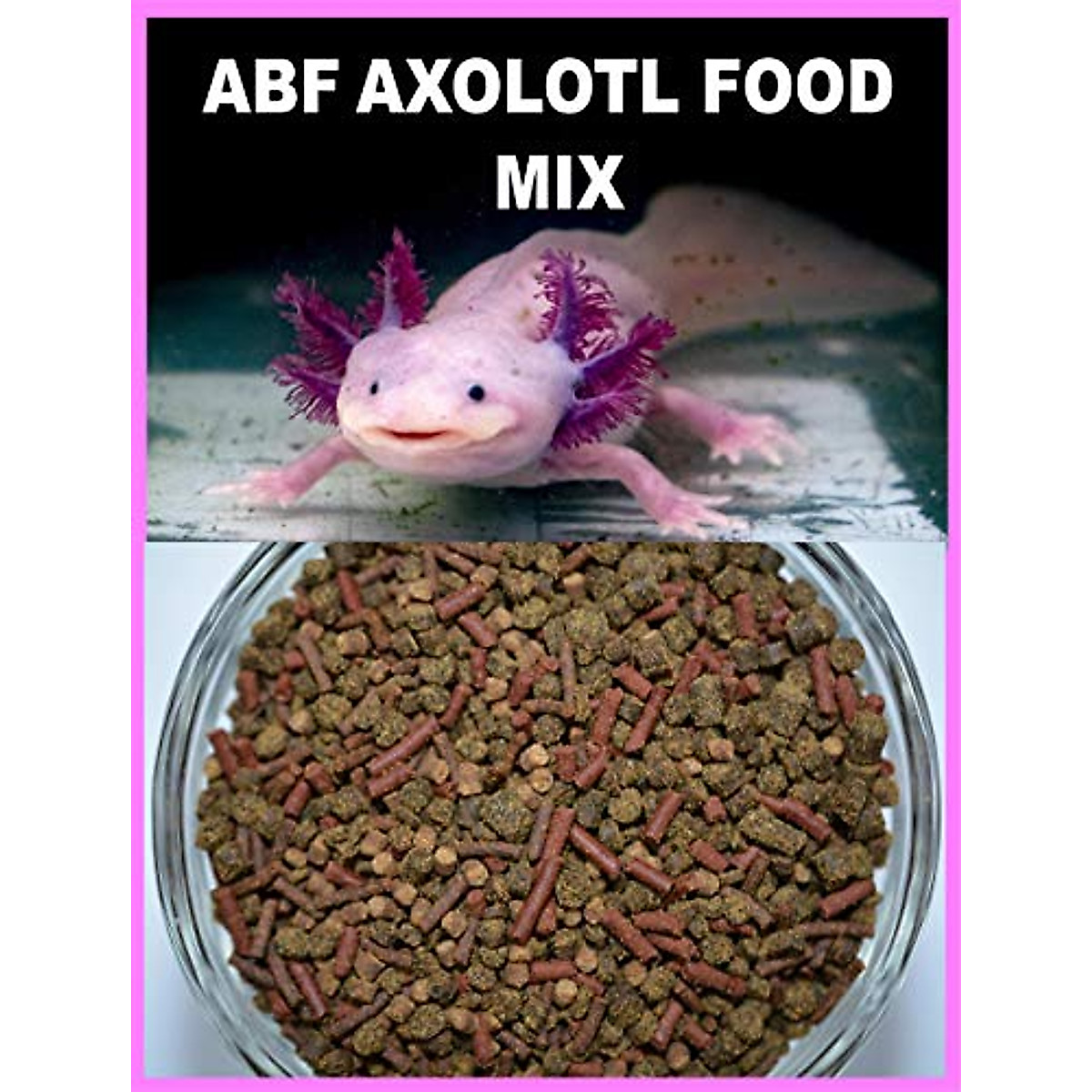 AQUATICBLENDEDFOODS ABF Axolotl Food Mix, Soft BITS & Mini Sticks,Bloodworm,Earthworm,Krill,ABF284 (3oz) - Heat Sealed for Freshness - 24HR Ship
