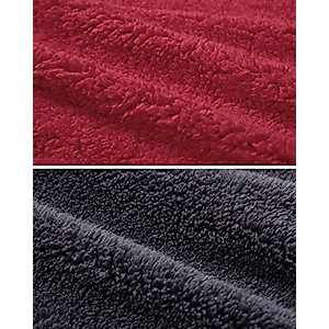 Gemarwel Ultra-Soft Micromink Thick Sherpa Blanket Twin Size for Bed, Reversible Fuzzy Warm Throw Blanket All Season for Men Women Gifts (60X80 Red and Black)