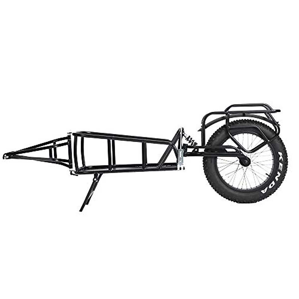 QuietKat 20QKCTSW Rear Cargo Trailer, Single Track FatTire Off Road, 14”x 24” Storage