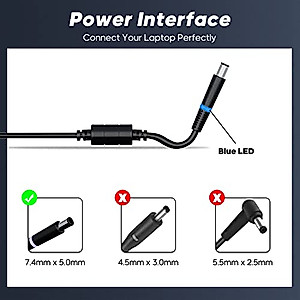 Slim 240W AC Adapter Charger for PA-9E DELL Alienware 13 15 17 M17x M18x X51 M15 M17 Area-51m R2 G3 G5 G7 Precision M6800 M6700 M6600 M6500 M6400 GA240PE1-00 J211H U896K Laptop Power Supply Cord