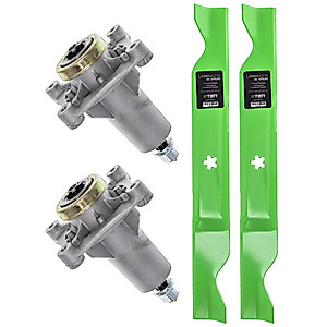 8TEN Spindle Medium Lift Blade Kit for Ariens AYP Husqvarna Poulan 46 inch Deck YTH 2146 21K46 2246 23K46 21546299