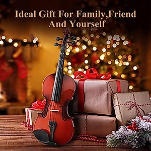 Eastar 1/4 Violin Set for Beginners, Fiddle Quarter Size with Hard Case, Rosin, Shoulder Rest, Bow, and Extra Strings (Imprinted Finger Guide on Fingerboard)， EVA-2