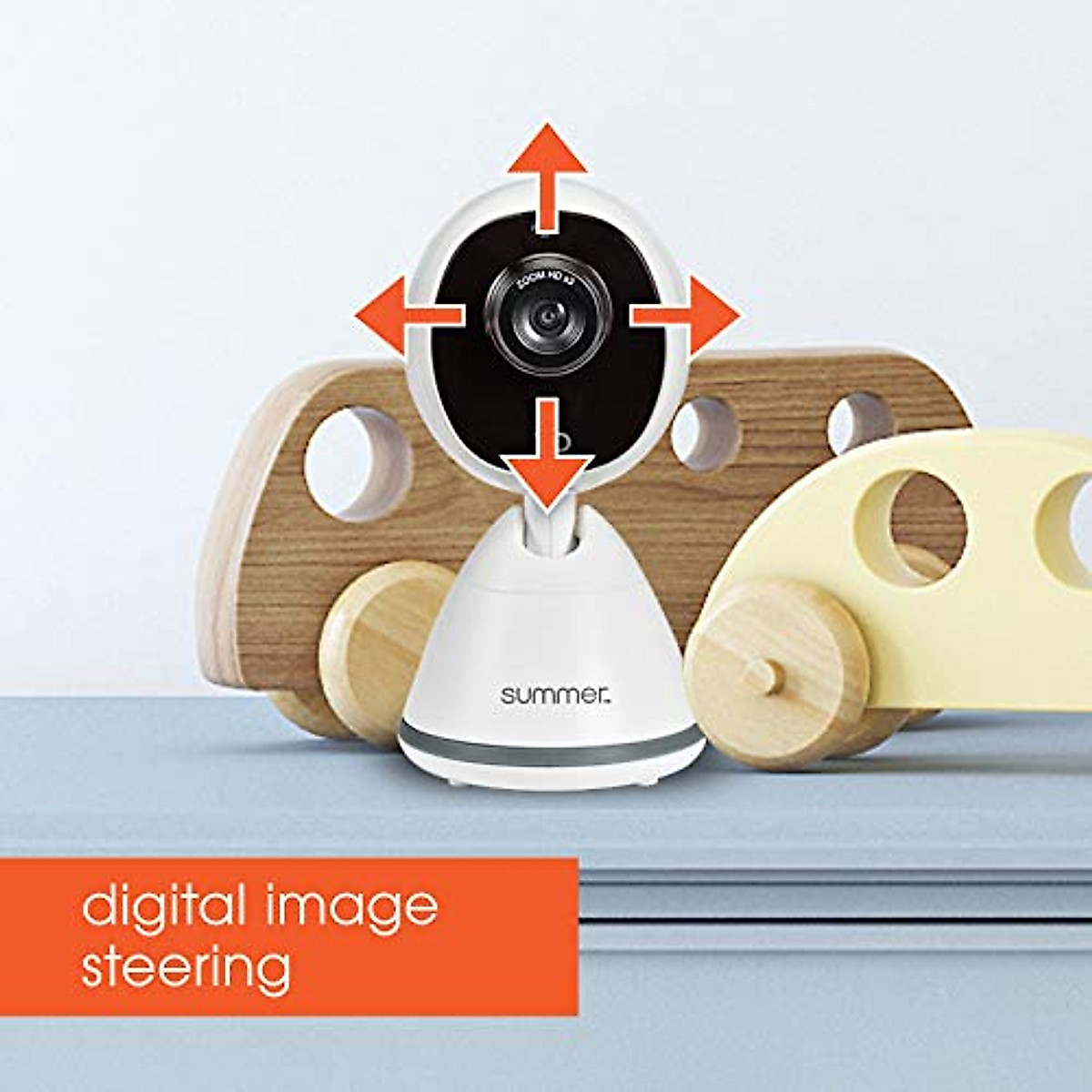 Summer Pure HD 4.5” Color Video Baby Monitor – 3-Level Digital Zoom Baby Monitor with 12x More Pixels – Features Digital Image Steering, Night Vision, Lullabies, White Noise, Temp Display, and More