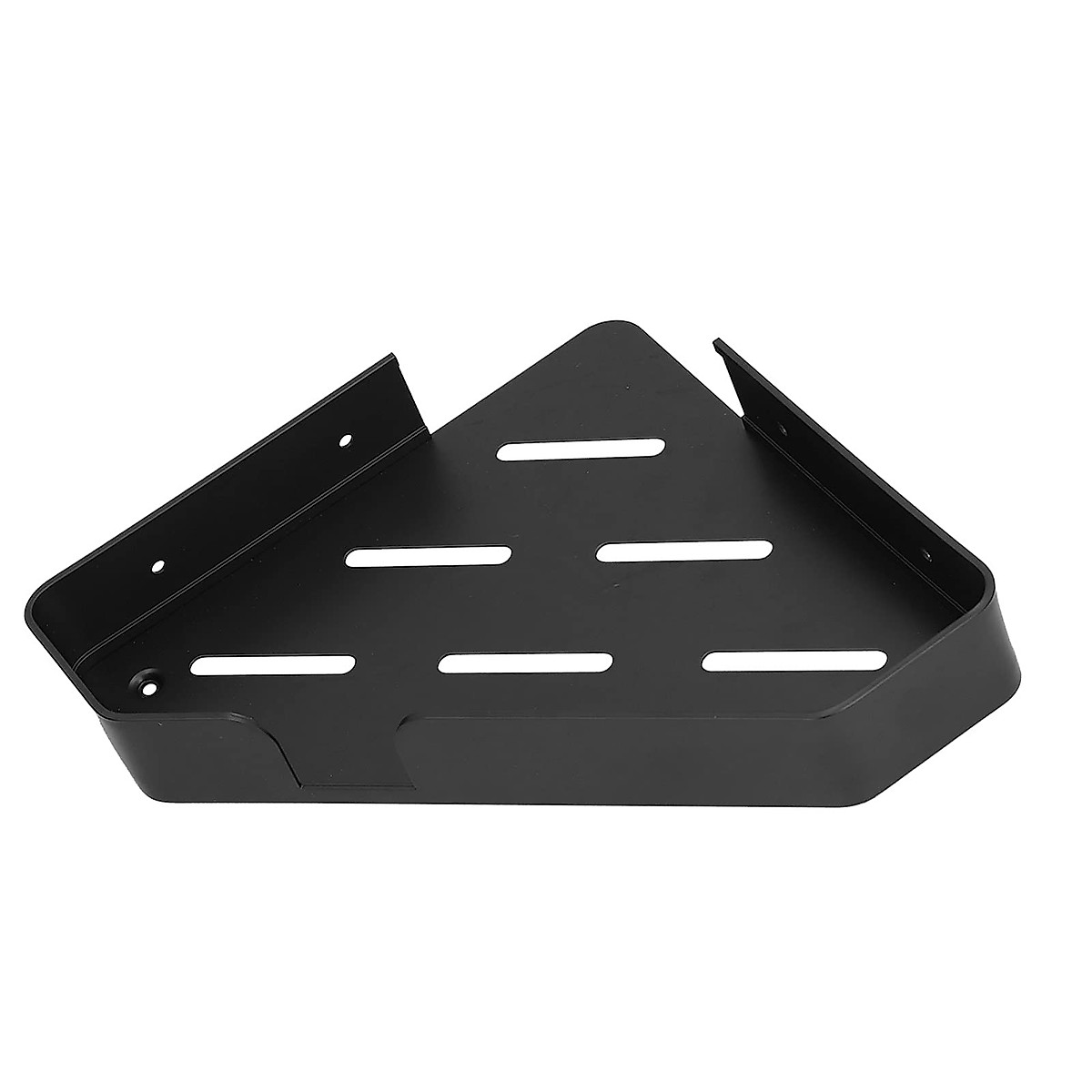 Hilitand Bathroom Corner Rack, Wall Mounted EuropeanStyle Black Space Aluminum Shower Corner Shelf Single Layer Storage Rack for Bathroom, Shelf Baskets