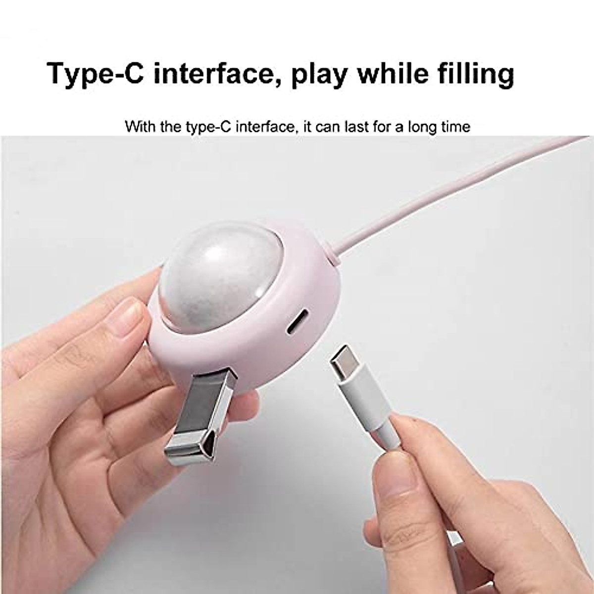 GPPZM Mini 4 USB Port Hub Extension Cable Splitter High Speed Transmission with LED Night Light for Computer Mobile Phone (Color : White)