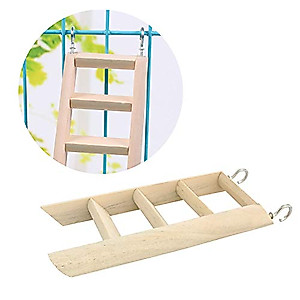 ZRM&E 165mm Length 115mm Height Wooden Ladder Hamster Ladder Wood Cage Hanging Ladder for Mouse, Chinchilla, Rat, Gerbil and Dwarf Hamster