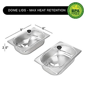 Brentwood 3-Quart 2 Pan Buffet Server and Warming Tray, Brushed Stainless Steel