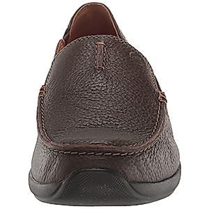 Clarks Men's Gorwin Step Sneaker, Dark Brown Leather, 7