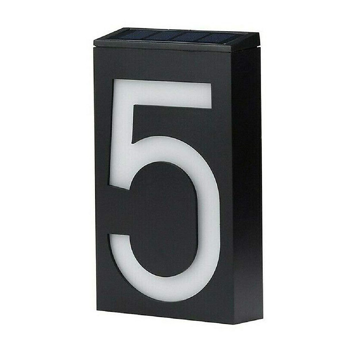 Solar Led House Number Digital Light, Modern Address Sign, Wall-Mounted Signage for Home Garden Yard Street