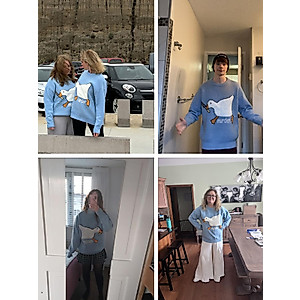 Aelfric Eden Mens Long Sleeve Van Gogh Printed Cable Knit Sweaters Casual Oversized Sweater Pullover