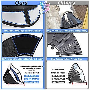 Manificent Dog Cone Collar for Dog After Surgery, Soft Recovery Cone for Medium Large Dog, Prevent Pet Puppy Bite Licking Scratching Touching, Help Dog Healing from Wound S Size
