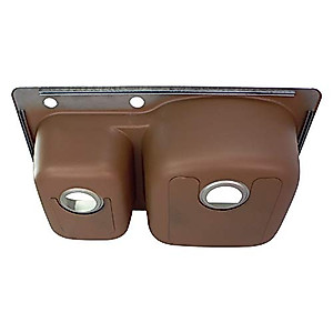 Transolid CTDD33229-2 Classic 2-Hole Drop-in 75/25 Double Bowl Kitchen Sink, 22 1/64" L X 33" W X 9" H, Brushed Stainless Steel