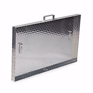 TITAN GREAT OUTDOORS Griddle Cover Fits 28in Blackstone Grill, Diamond Plated Aluminum Flat Top Griddle Guard Cover