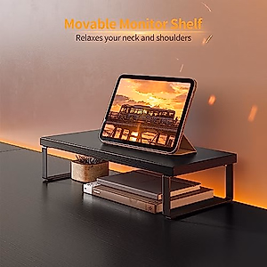 CubiCubi L Shaped Gaming Desk Computer Office Desk, 47 inch Corner Desk with Large Monitor Stand for Home Office Study Writing Workstation, Black