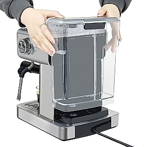 Homtone Espresso Machine 20 Bar, Stainless Steel Espresso Machine with Milk Frother for Cappuccino, Latte, Touch Screen Espresso Coffee Maker for Home (Modern)