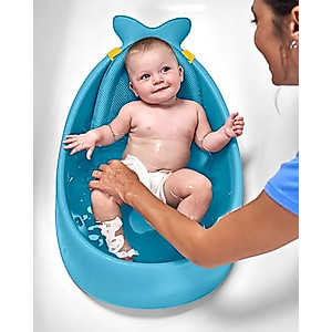 Skip Hop Infant Bath Tub 3-Stage Grow With Baby Smart Sling MOBY Bathtub Blue Age 0+