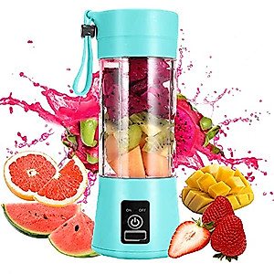 LSXX Portable Blender Mini Juicer Cup Personal Blender Rechargeable with USB Travel Smoothie Blender Juice Mixer for Shakes、Smoothies、Fruit Juice、Milk Home