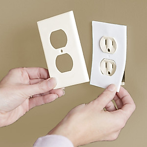 Duck Brand Socket Sealers Variety Pack, 16 Outlet Sealers and 6 Switch Plates, 2 Decorative Covers, White, 283333