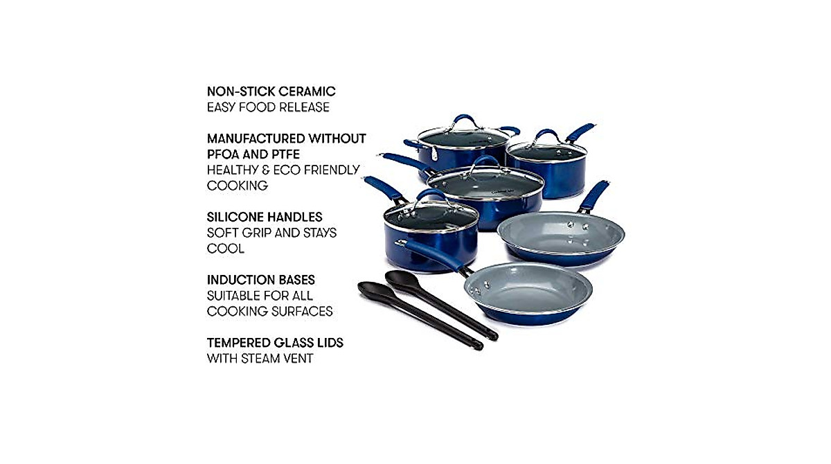 Cooking Light 12-Piece Nonstick Ceramic Cookware Set