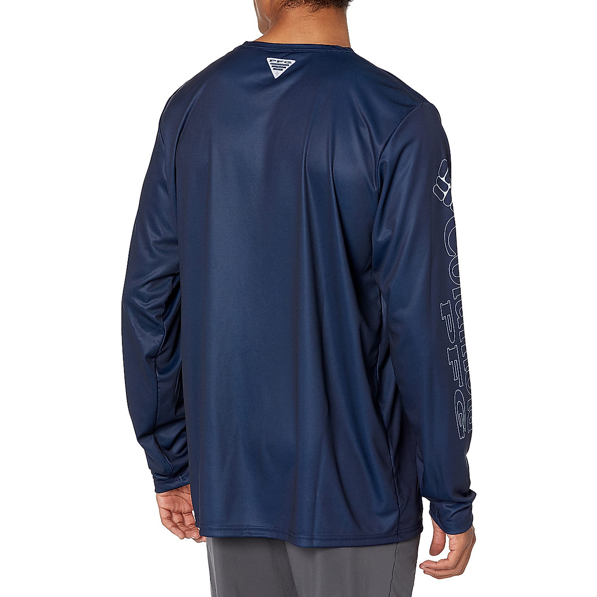 Columbia Men's Terminal Tackle PFG Running Line Long Sleeve, Red Spark/White Bass, Small