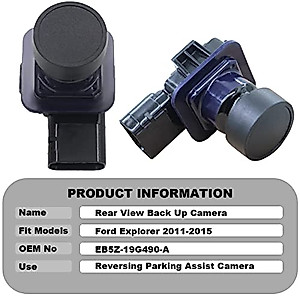 Rear View Camera Backup Camera Compatible with Ford Explorer 2011-2015, Rear View Assist Camera Replaces EB5Z-19G490-A,DB5Z-19G490-A