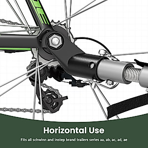 Titanker Upgraded Bike Trailer Hitch for Schwinn, Bike Trailer Coupler Bike Trailer Attachment for Instep, Bike Trailer Adapter for Cargo Trailer (2 PCS-Black)