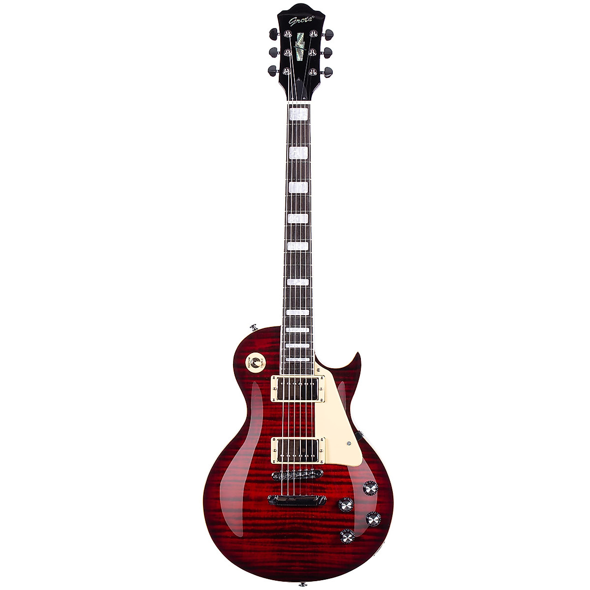 GROTE Guitar Solid Body Electric Guitar with Gigbag LPYS-006 (Red)